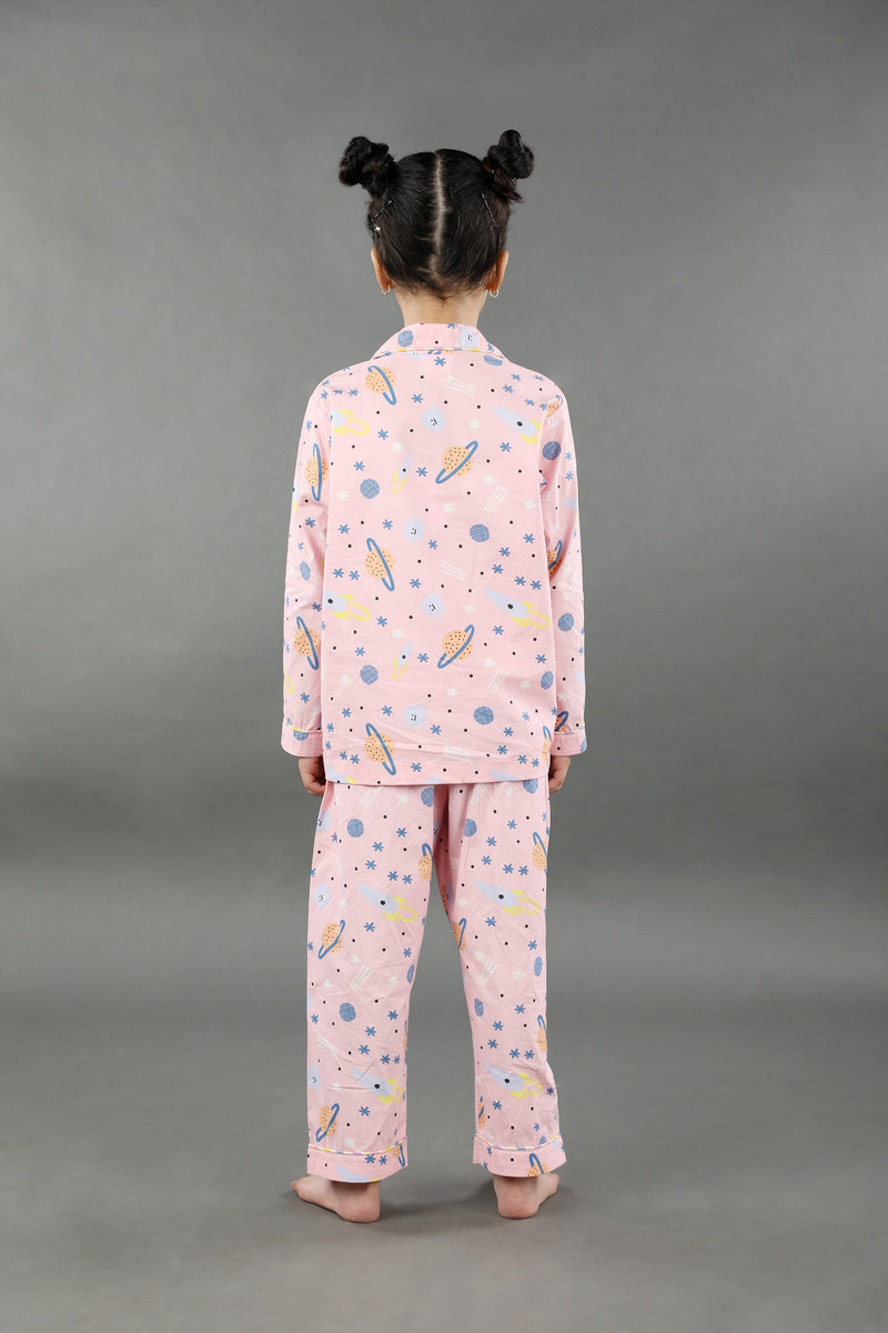 Cotton Space Themed Printed PJ SET – CuddlesClothing