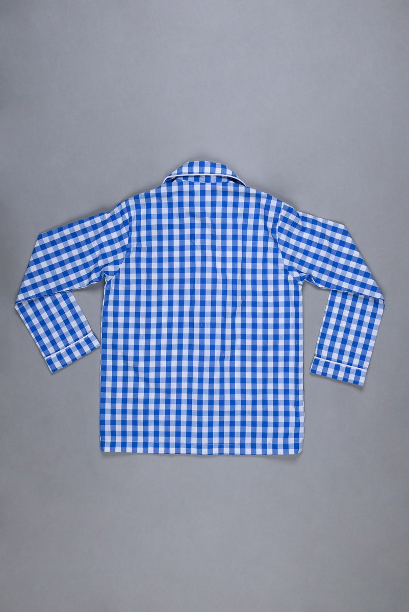 Classic Blue Check PJ Set – CuddlesClothing